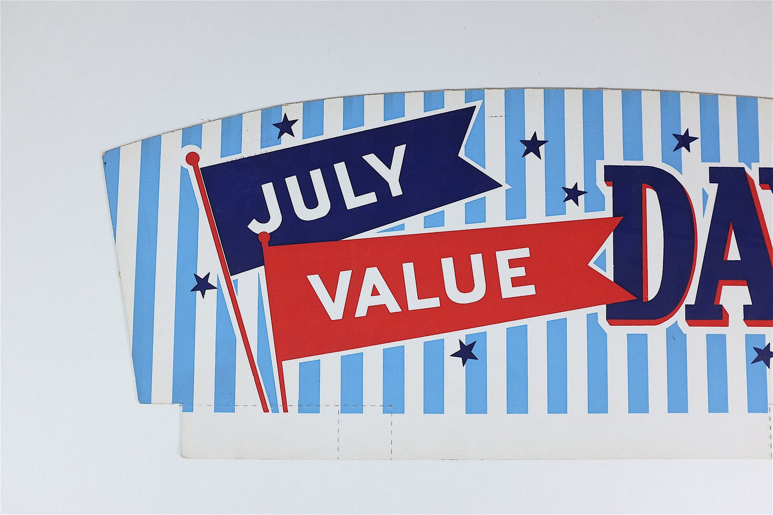 Vintage Shop Signage for July Value Days Mid Century Blue - Etsy