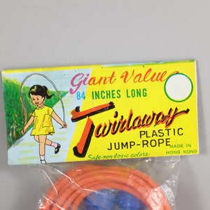 Vintage Plastic Jump-rope Made in Hong Kong - Retro Toys Deadstock ...