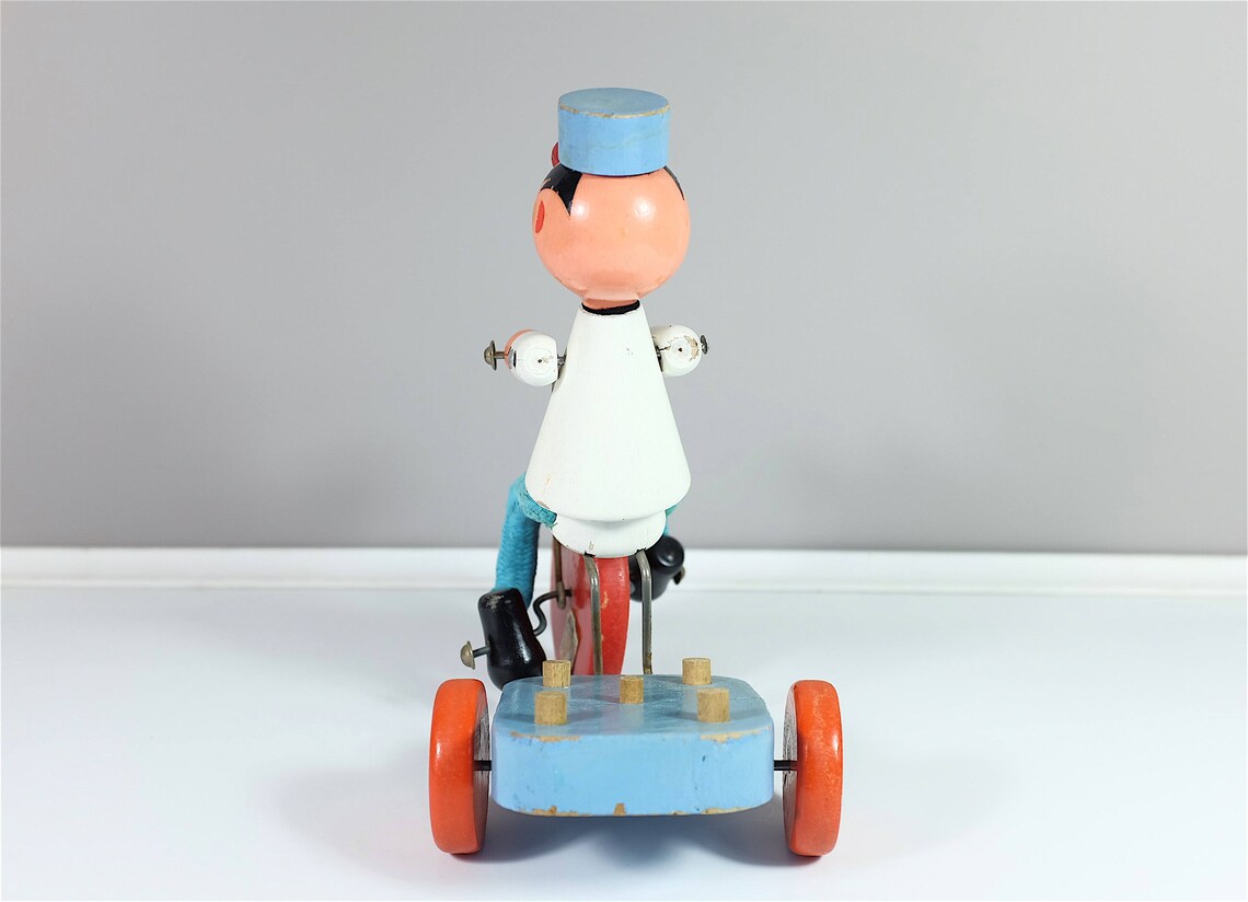 Vintage Wooden Milkman Toy Retro Wooden Toy by Vilac Made - Etsy