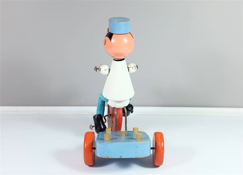 Vintage Wooden Milkman Toy Retro Wooden Toy by Vilac Made in France Vintage Toy Vintage Nursery ...
