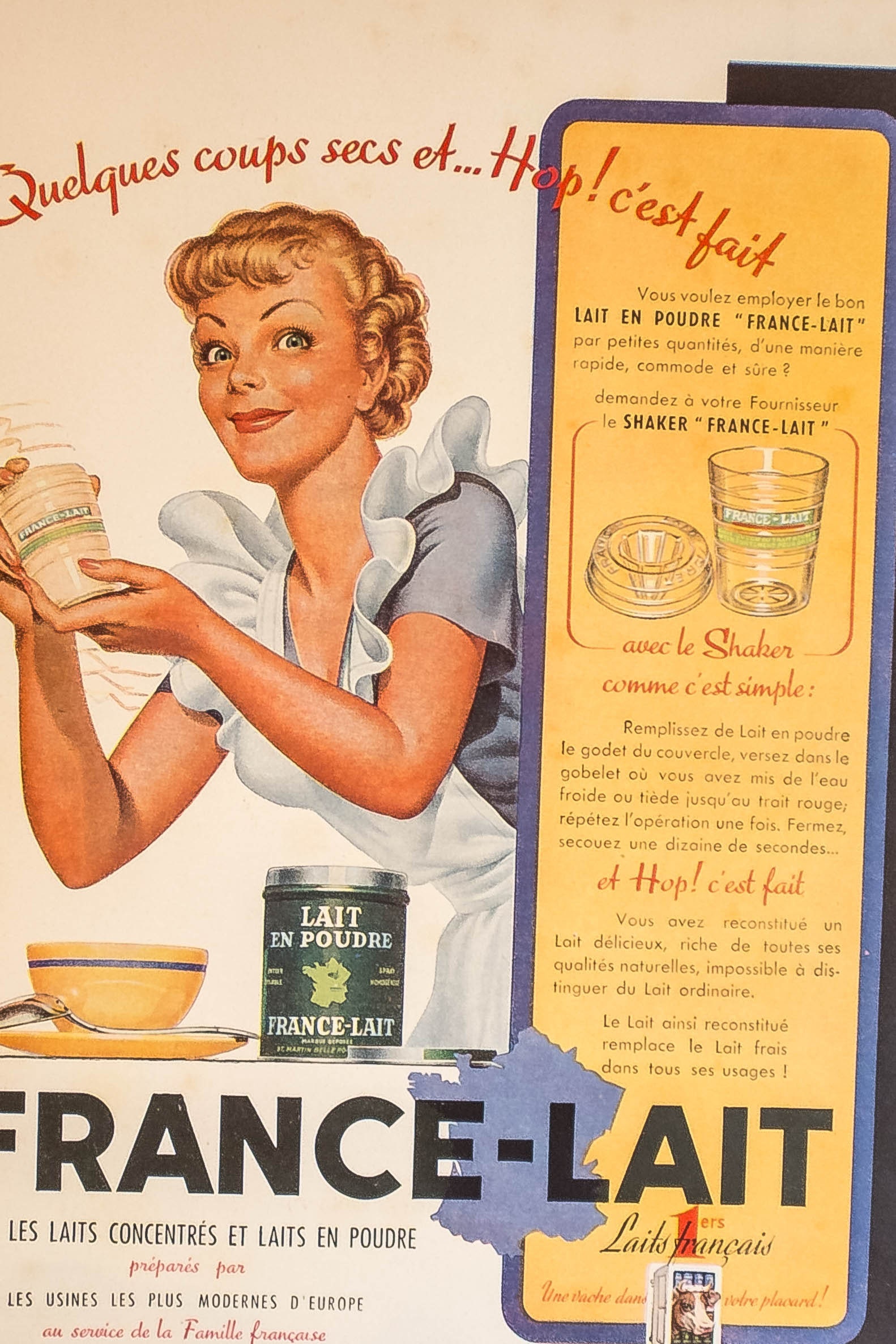 Vintage advertisement from France Retro baby Vintage large French ...
