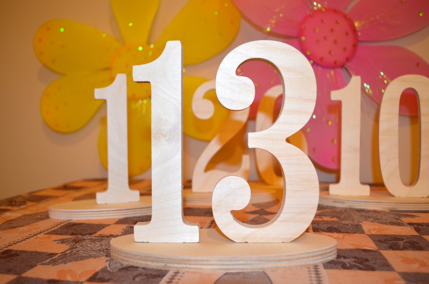 DIY Wedding Table Number Kit - Wood Numbers - Craft, Price per Number 1 ...