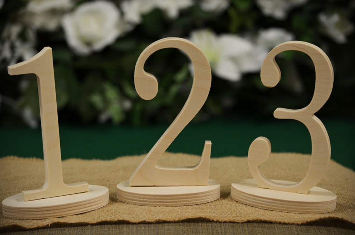 Table Numbers Freestanding Wedding Table Numbers Wedding / - Etsy