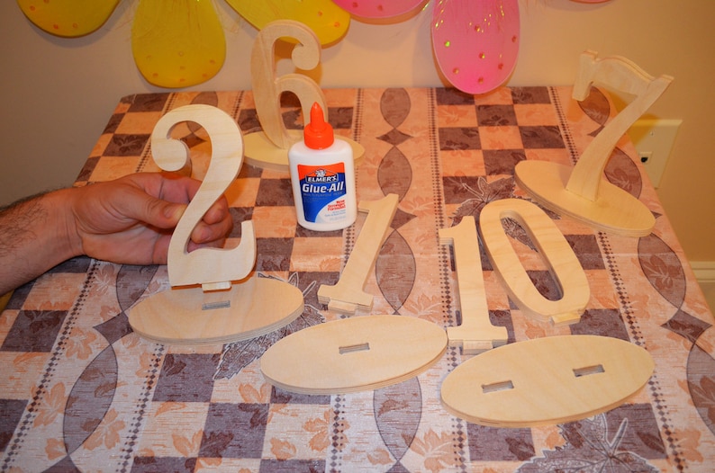 DIY Wedding Table Number Kit - Wood Numbers - Craft, Price per Number 1 ...