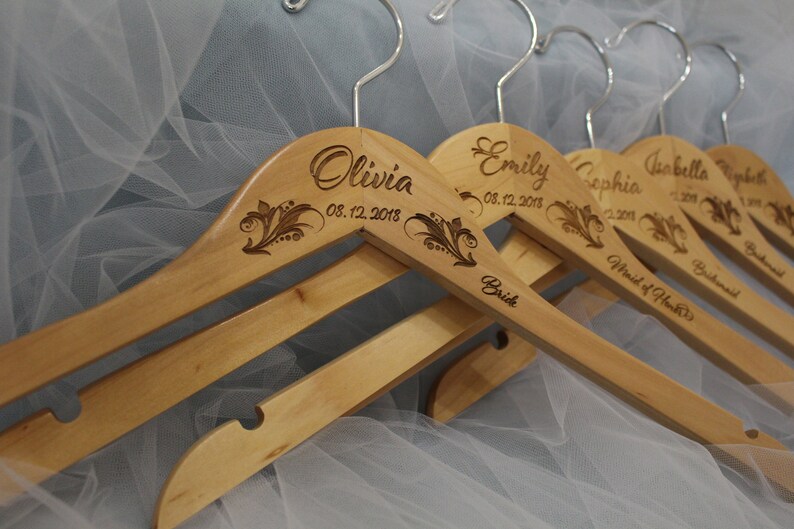 Custom Engraved Hanger, Wedding Party Hanger, Bridal Hanger, Wooden ...
