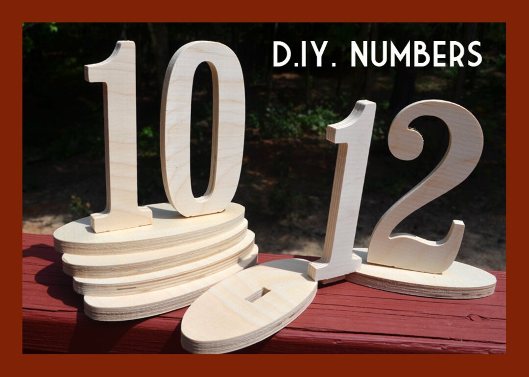 DIY Wedding Table Number Kit Wood Numbers Craft, Price per Number 1-30 ...