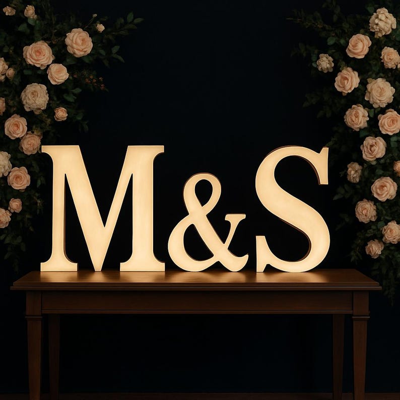 Custom Freestanding Letters for Wedding Table Centerpiece, Wood Letters ...