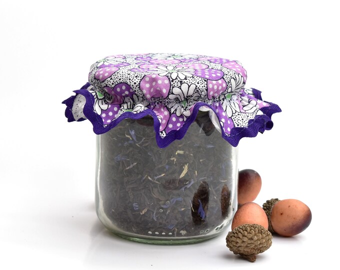 Reusable Fabric Jar Cover: Decorative Sourdough Starter Lid - Etsy