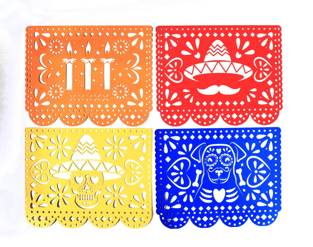 Mexican Independence Day Papel Picado Cardstock Garland, Party Decor ...