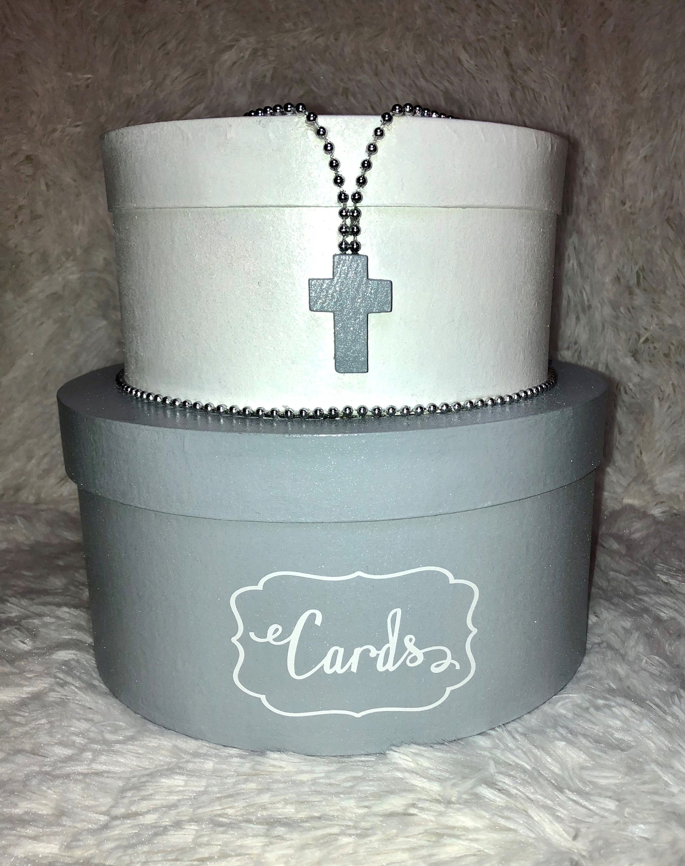 Baptism / First Holy Communion Card Box Blue & White - Etsy
