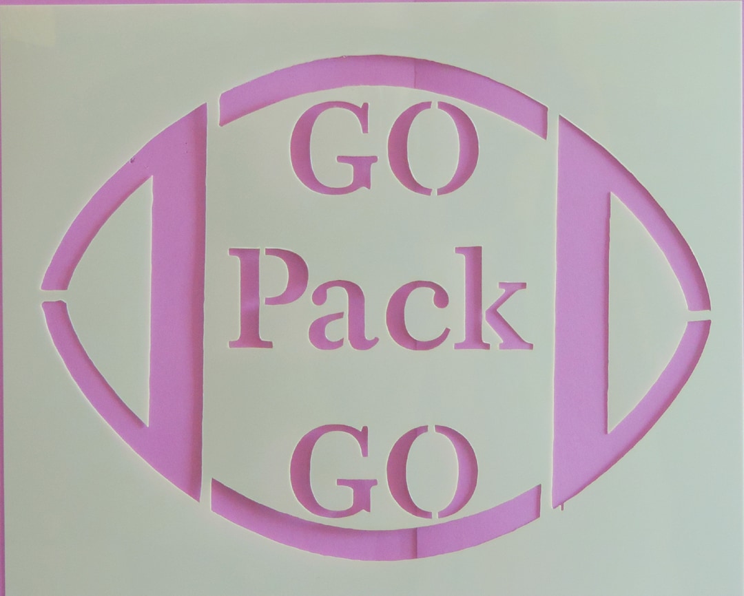 276 Go Pack Go Stencil - Etsy