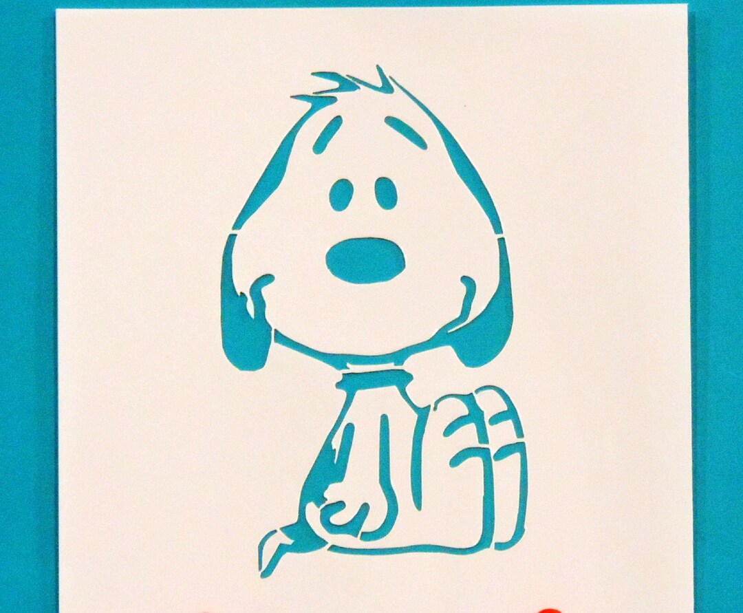 750 Snoopy Sitting Stencil - Etsy