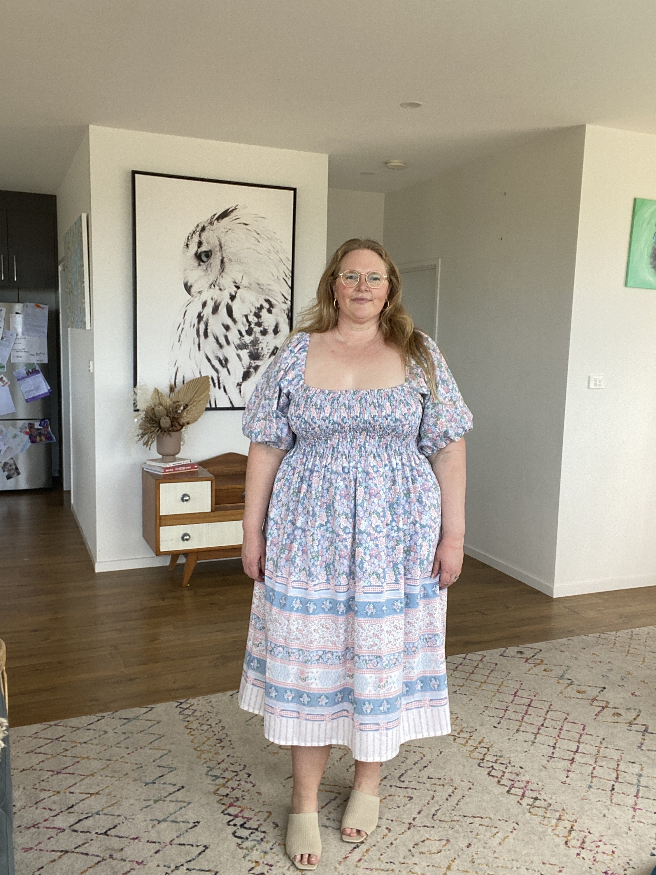 Plus Size Women’s Size 22 Midi Dress, Up-cycled From Vintage Fabric ...