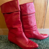 Red Boots - Etsy