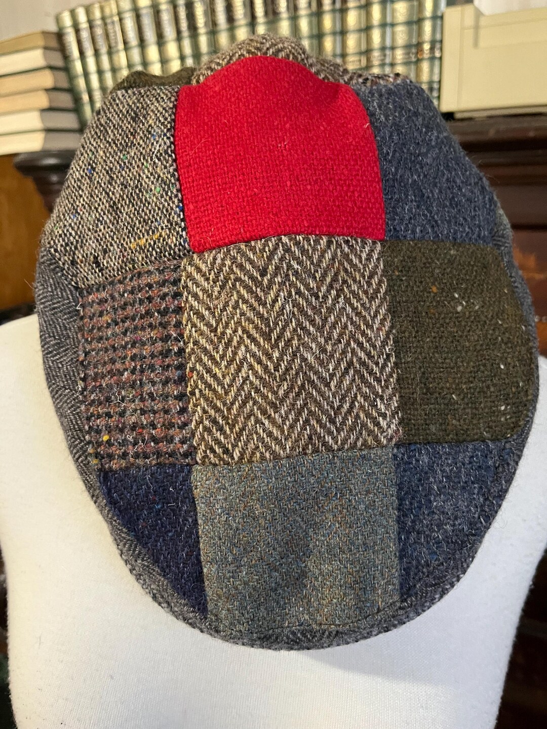 Patchwork Cap Donegal Tweed Flat Cap Irish Wool Multicolor Hatman of ...