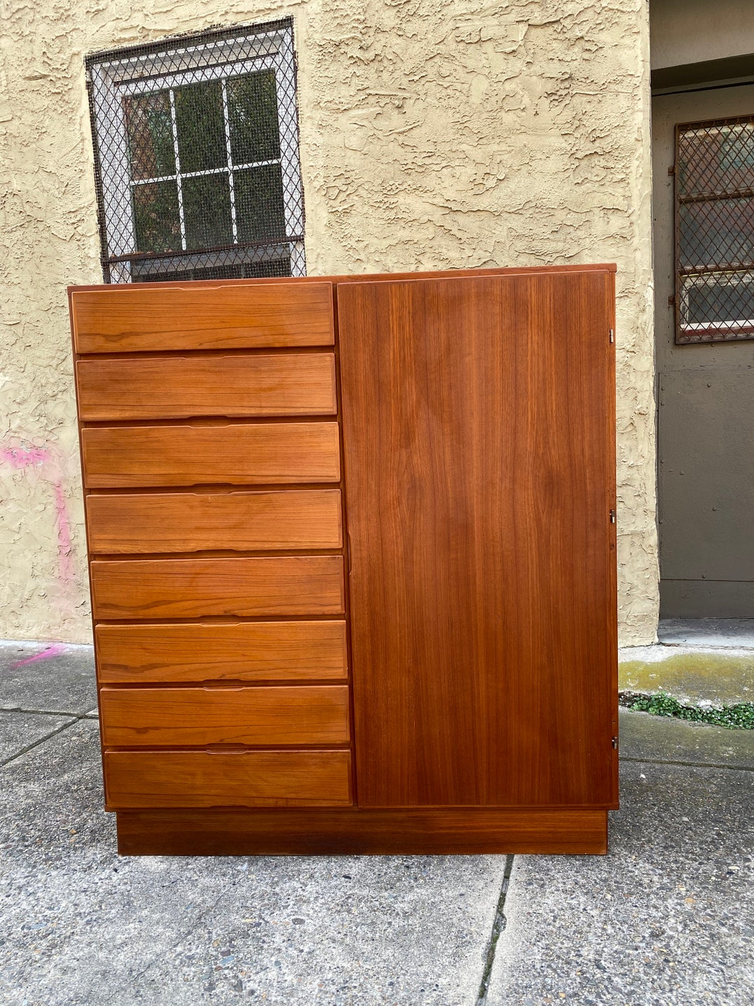 Mid Century Upright Dresser Danish Modern Bachelors Chest Skovby ...