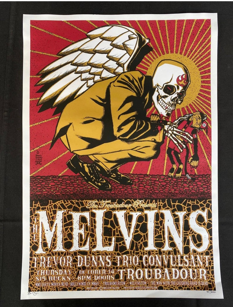 Vintage Concert Poster the Melvins Silkscreen Poster Original - Etsy