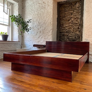 Mid Century Bed Frame Danish Modern Rosewood Bed Mid Century Queen Size ...