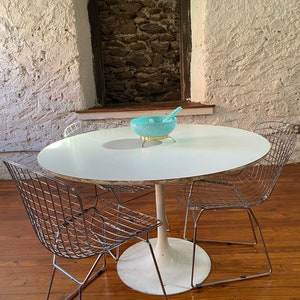 Mid Century Dining Set Danish Modern Tulip Table and Chairs Mid Century ...