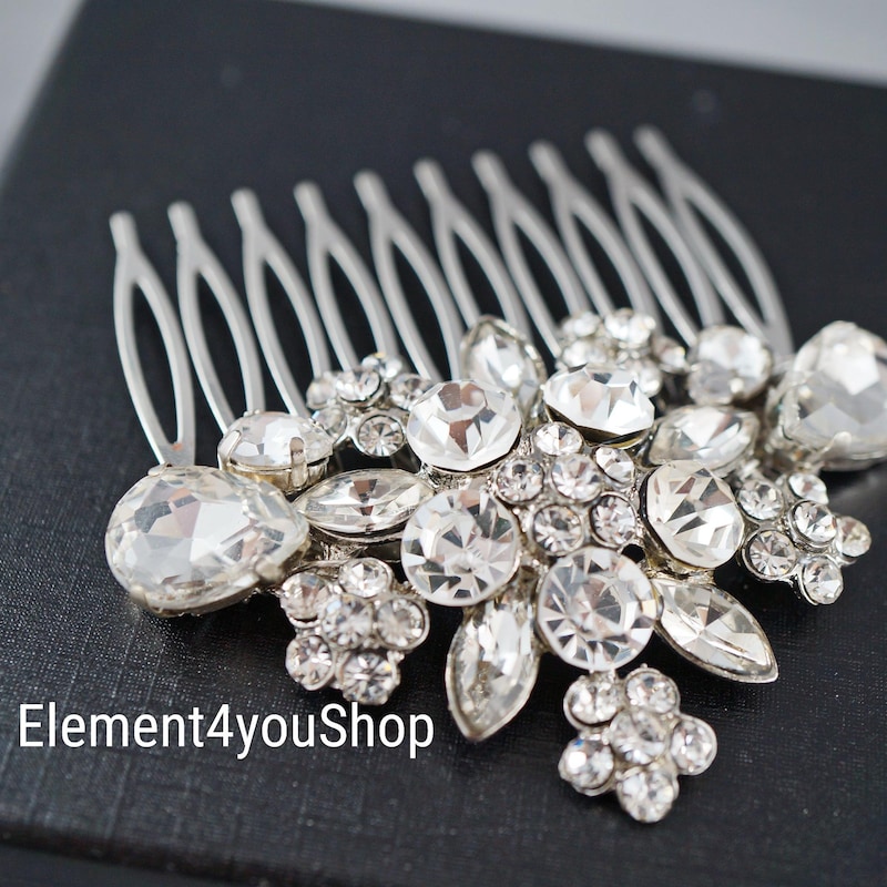 Rhinestone Comb - Etsy