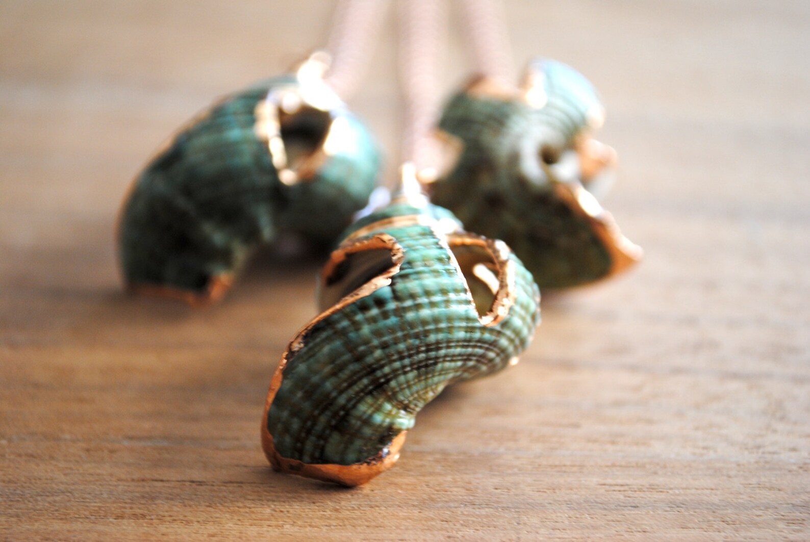 Rose Gold Shell Necklace. Rose Gold Turbo Shell Necklace. Rose Gold ...