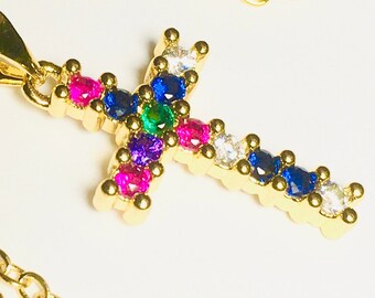 Rainbow Cross Jewelry - Etsy