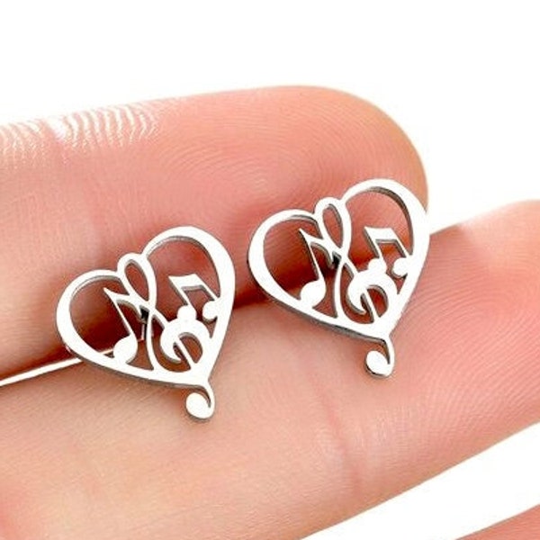 Music Note Earrings - Etsy