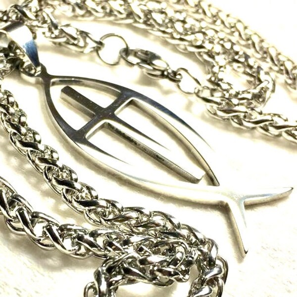 Jesus Fish Necklace - Etsy
