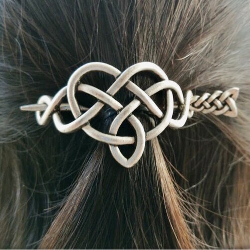 Small Twist Irish Hair Barrette Celtic Knot Metal Stick Hair | Etsy