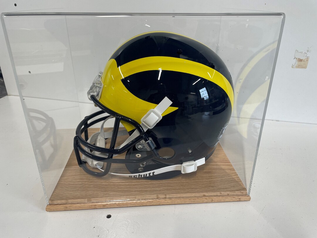 Acrylic Helmet Display Case With Oak Base - Etsy