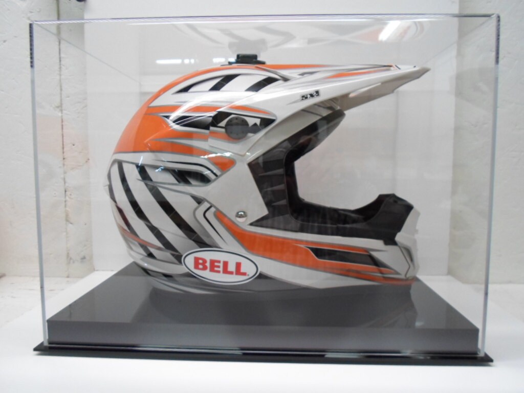 Motocross Helmet Display Case Full Size Memorabilia 85% UV Filtering ...