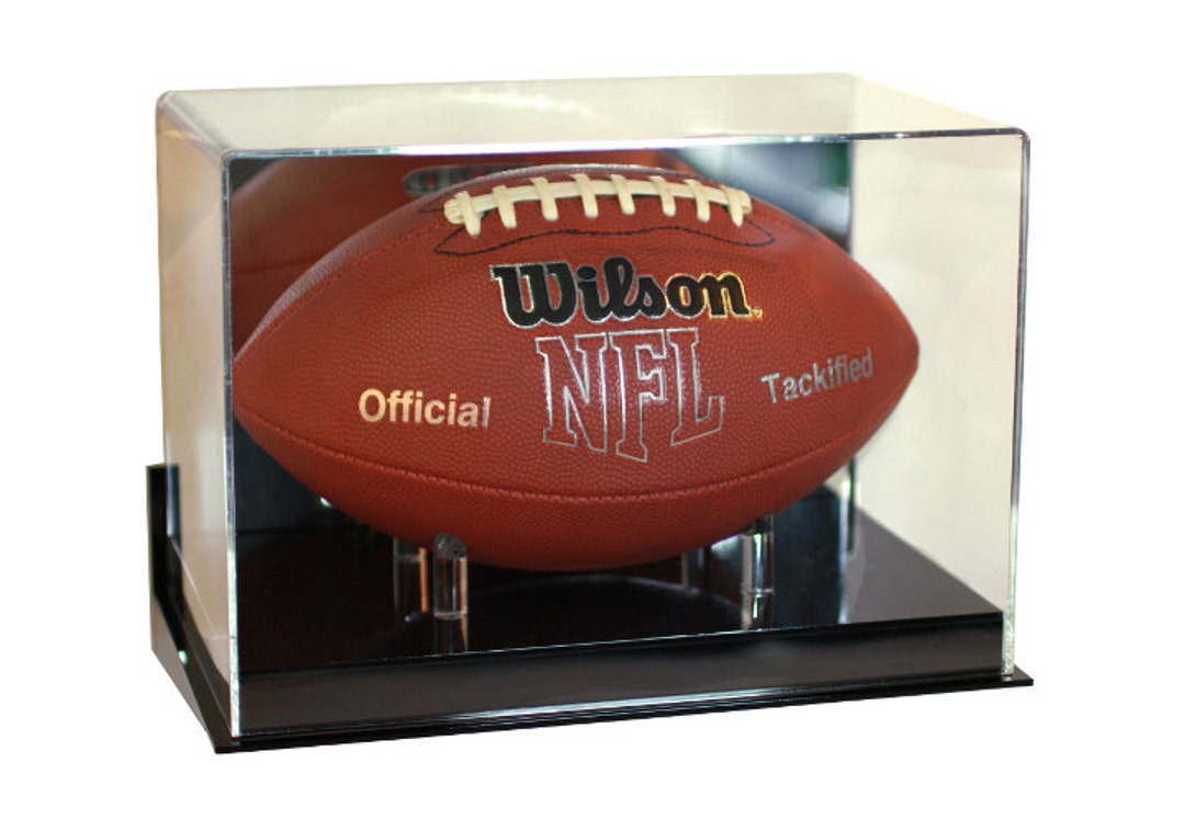 Football Display Case Wall Mount & Mirror Back Full Size 85% UV ...