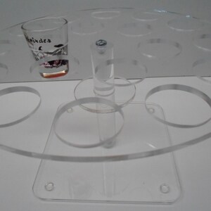 Shot Glass Serving Stand Holds 18 Glasses Acrylic Bar Restaurant ...