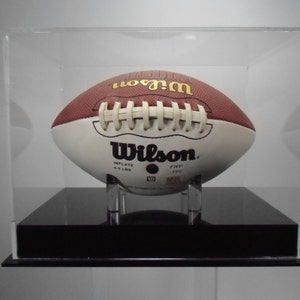 Mini Football Display Case Solid Base 85% UV Filtering Acrylic ...