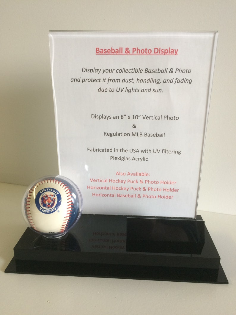 Acrylic Single Baseball Display Case With Veritcal 8 X - Etsy