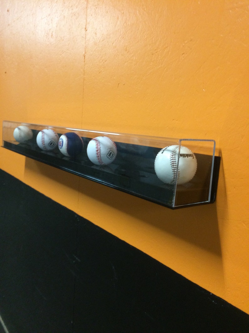 12 Baseball or Hockey Puck Wall Mount Display Case With Black | Etsy