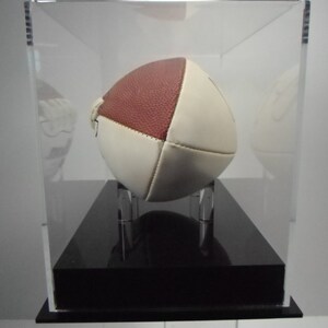 Mini Football Display Case Solid Base 85% UV Filtering Acrylic ...