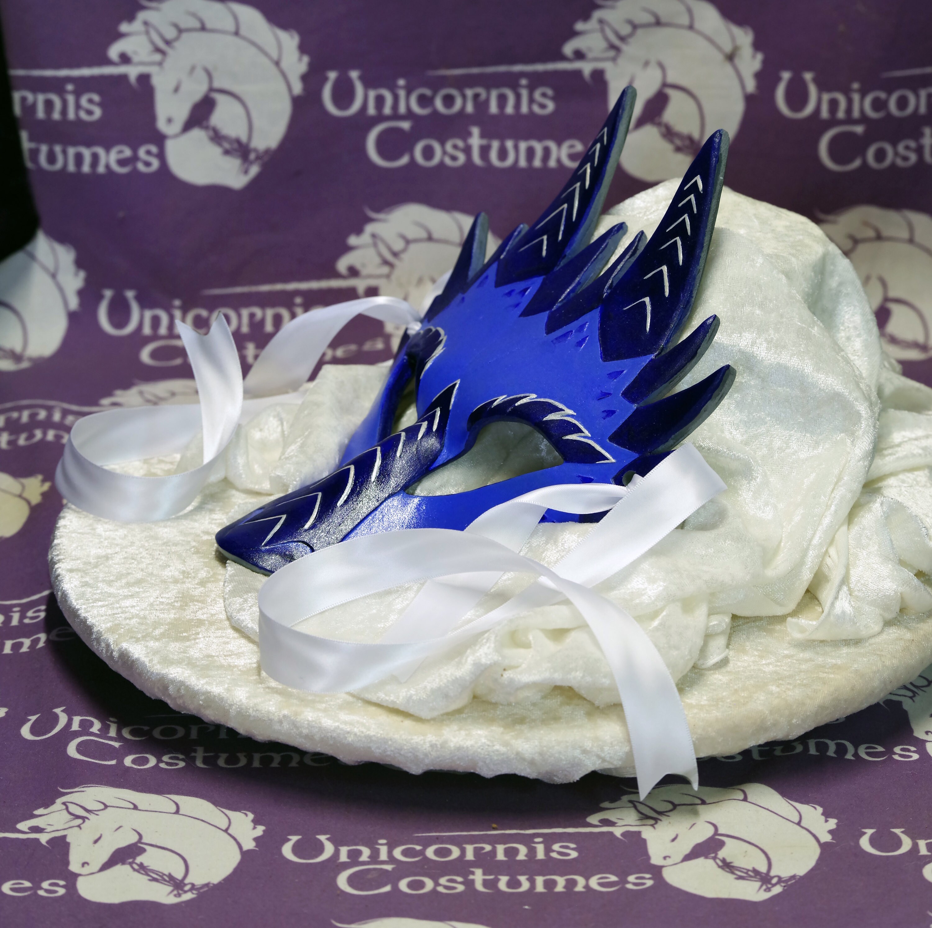 Blue and Silver Dragon Masquerade Mask - Etsy