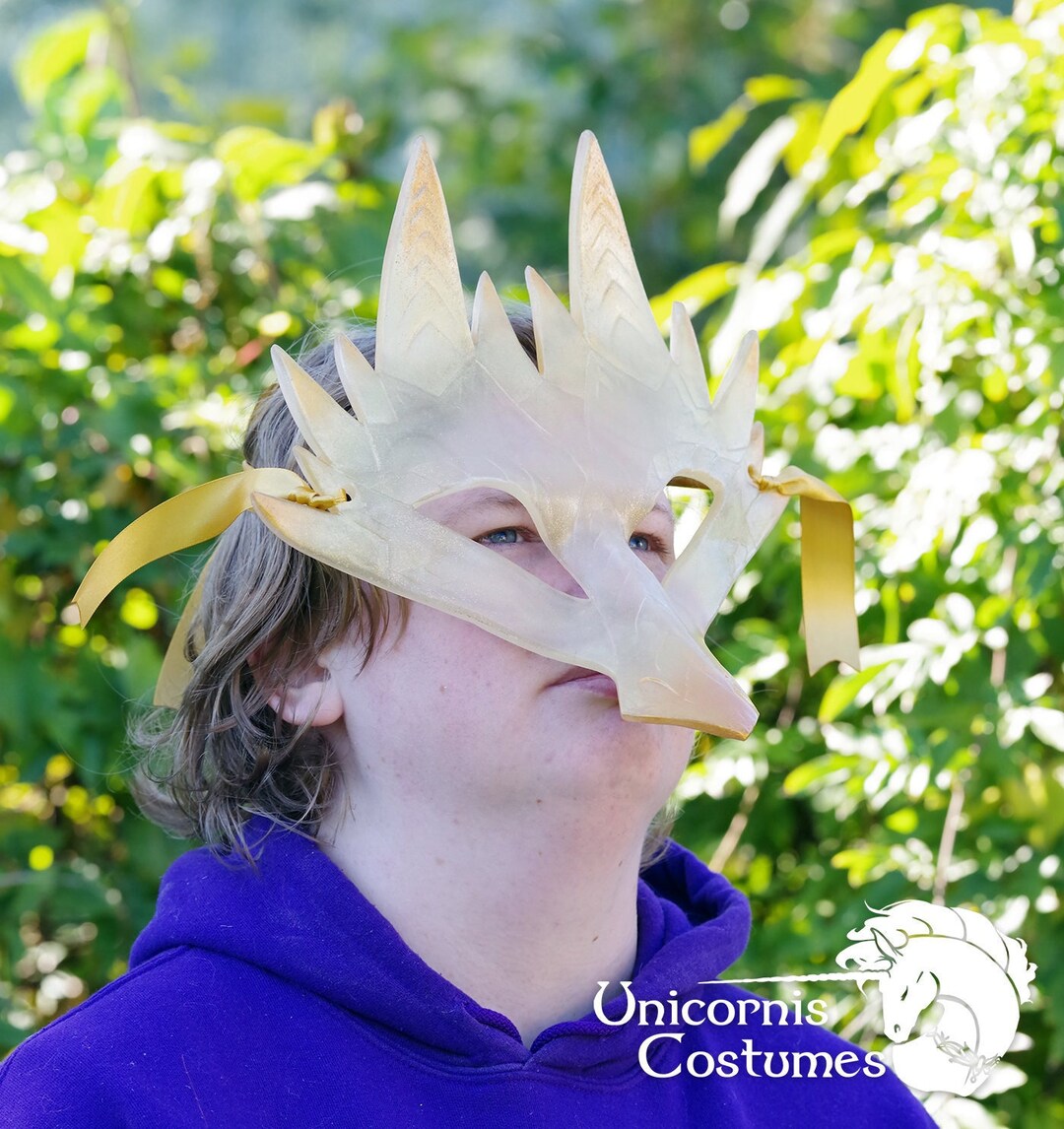 Gold Dragon Masquerade Mask - Etsy