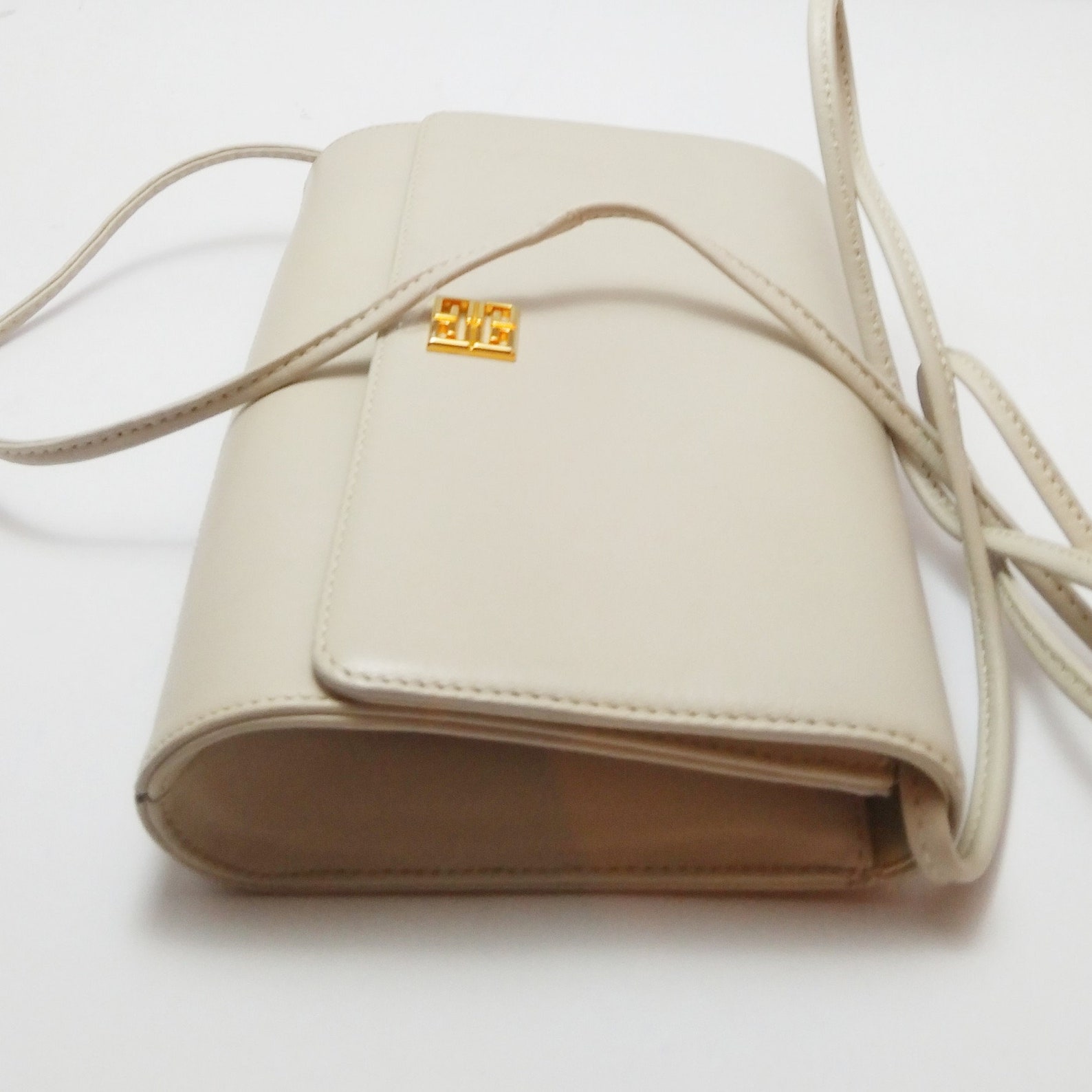 Vintage GIVENCHY Beige Leather Mini Crossbody Bag Authentic - Etsy