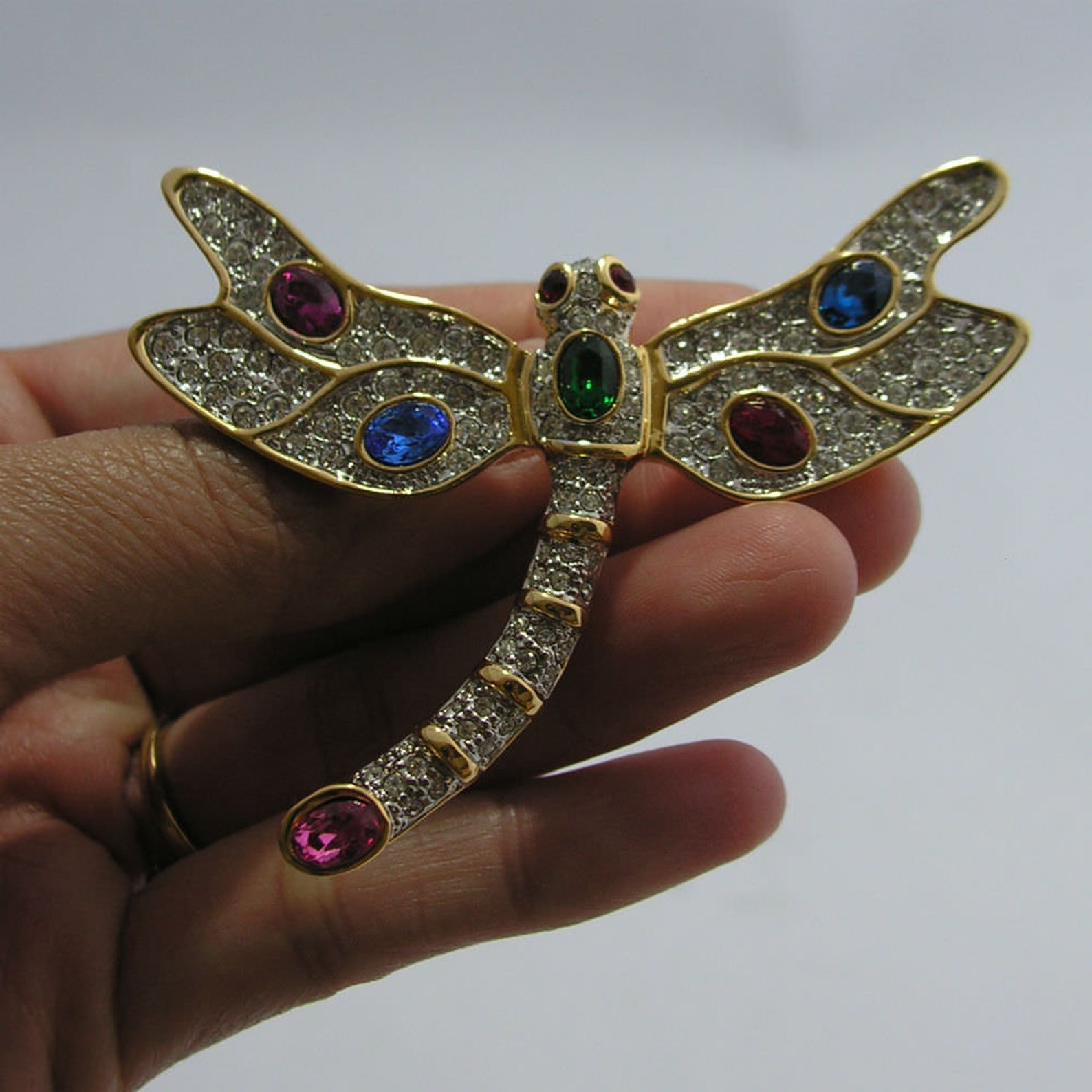 Stunning Brooch With Rhinestones - Etsy