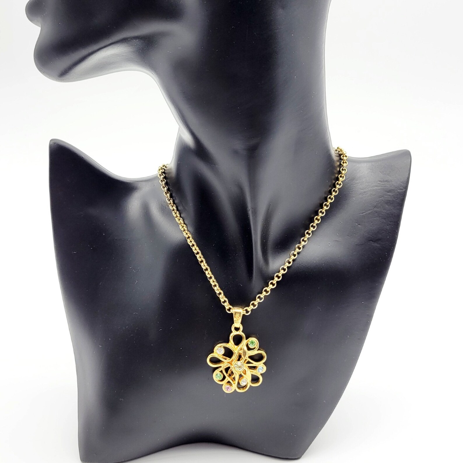 Vintage Yves Saint Laurent Flower Motif Pendant Necklace - Etsy