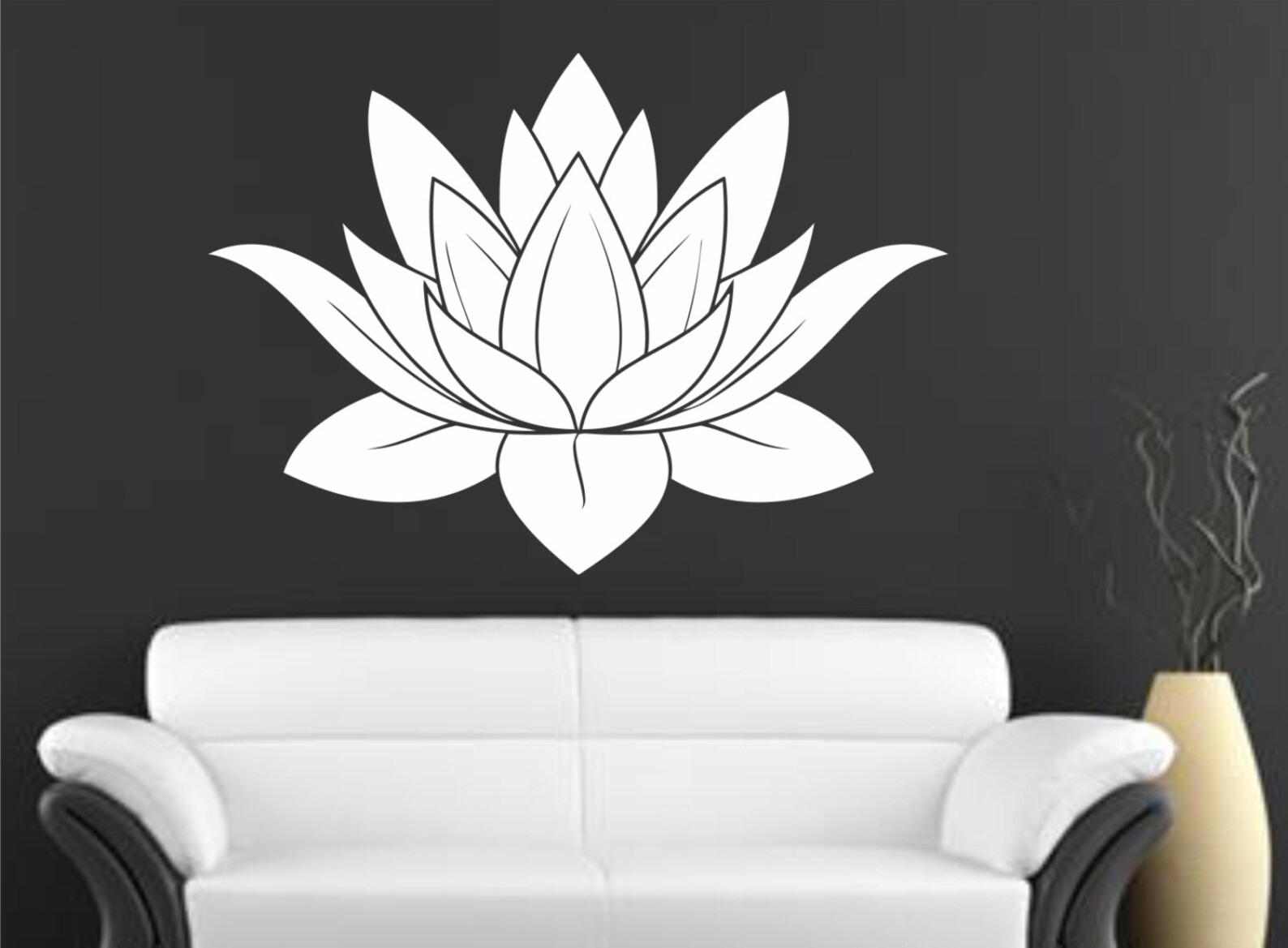 Lotus Wall Decal Vinyl Sticker Decals Decor Design Om Sign - Etsy
