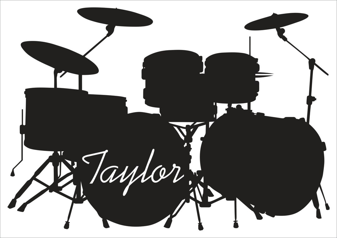 Drum Set Wall Decal – Music Room Decor, Drummer Gift - Etsy