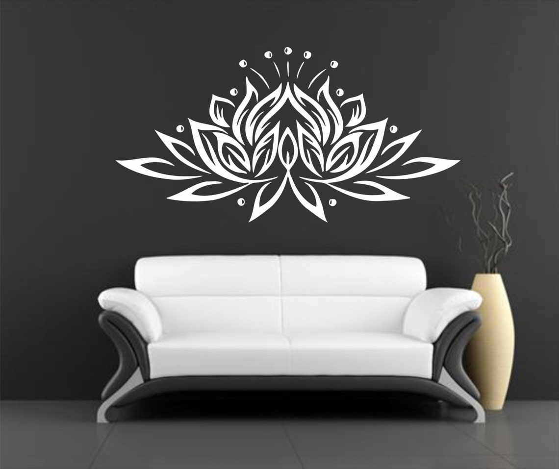 Lotus Wall Decal Vinyl Sticker Decals Decor Design Om Sign - Etsy