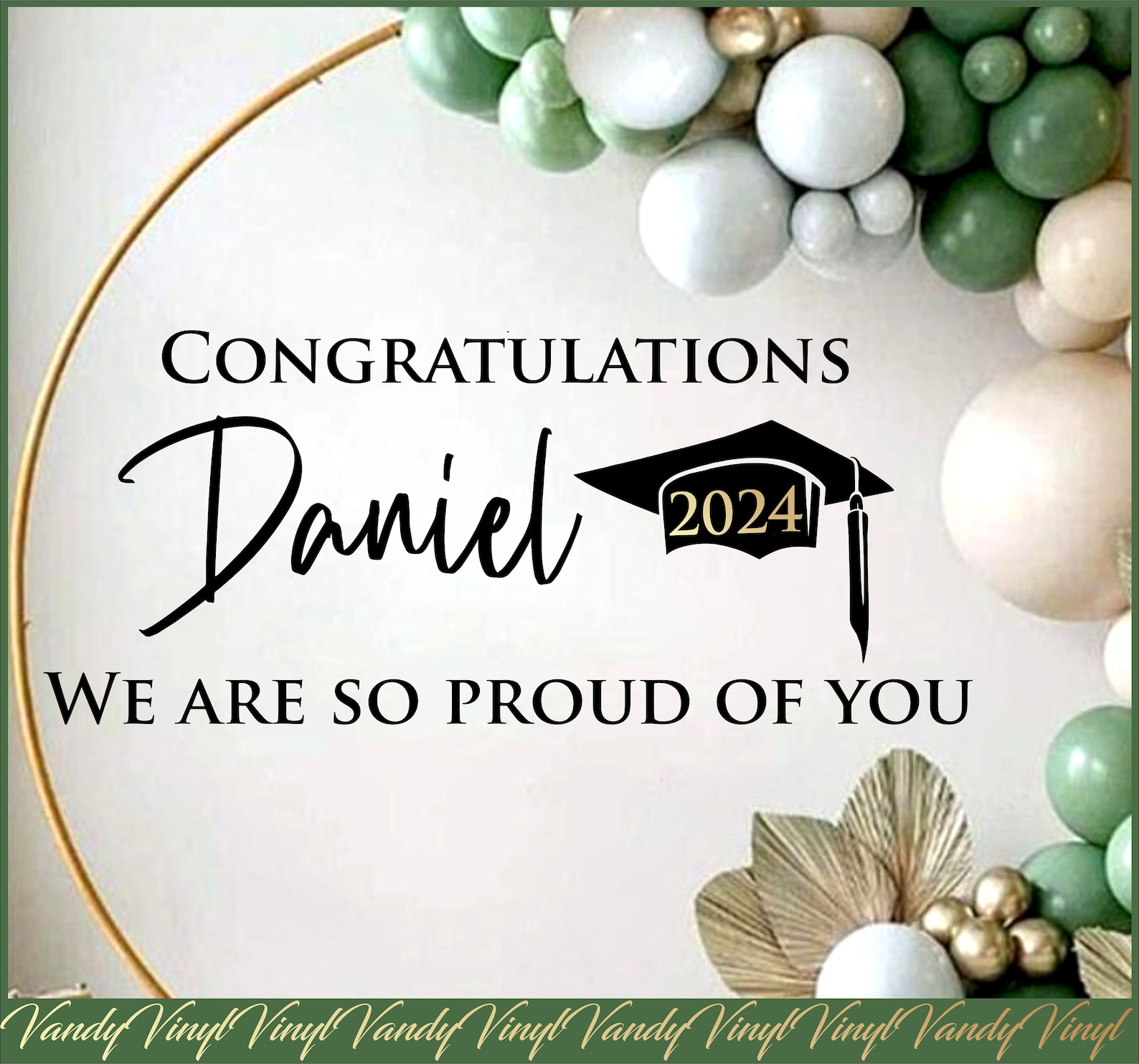 Custom Graduation Vinyl Decal: Congratulations Class of 2025 - Etsy