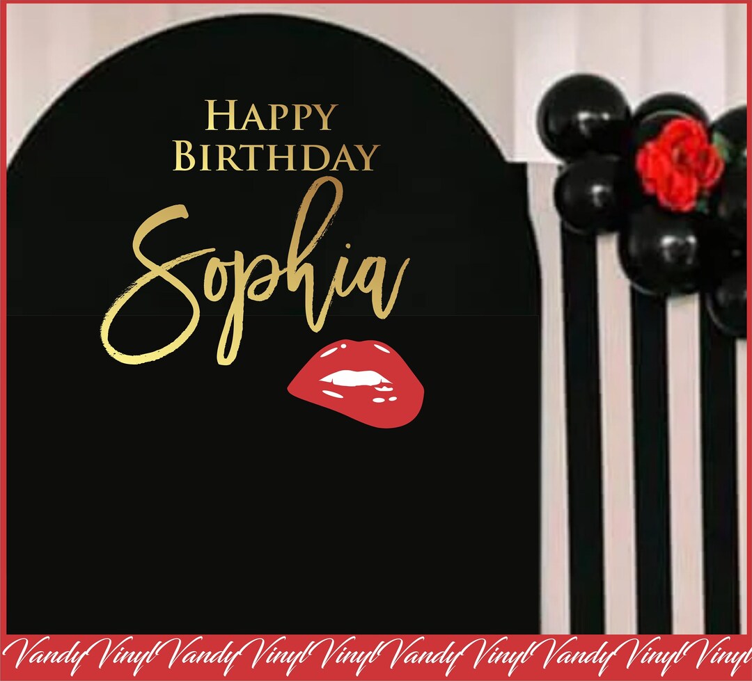 Happy Birthday Decal - Happy Birthday Party Backdrop - Happy Birthday ...