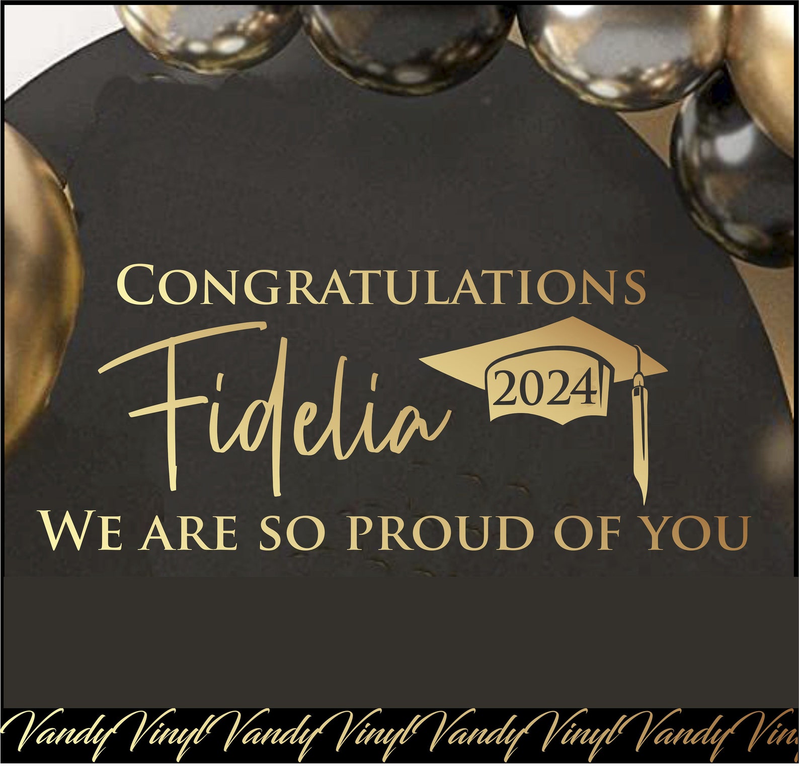 Custom Graduation Vinyl Decal: Congratulations Class of 2025 - Etsy