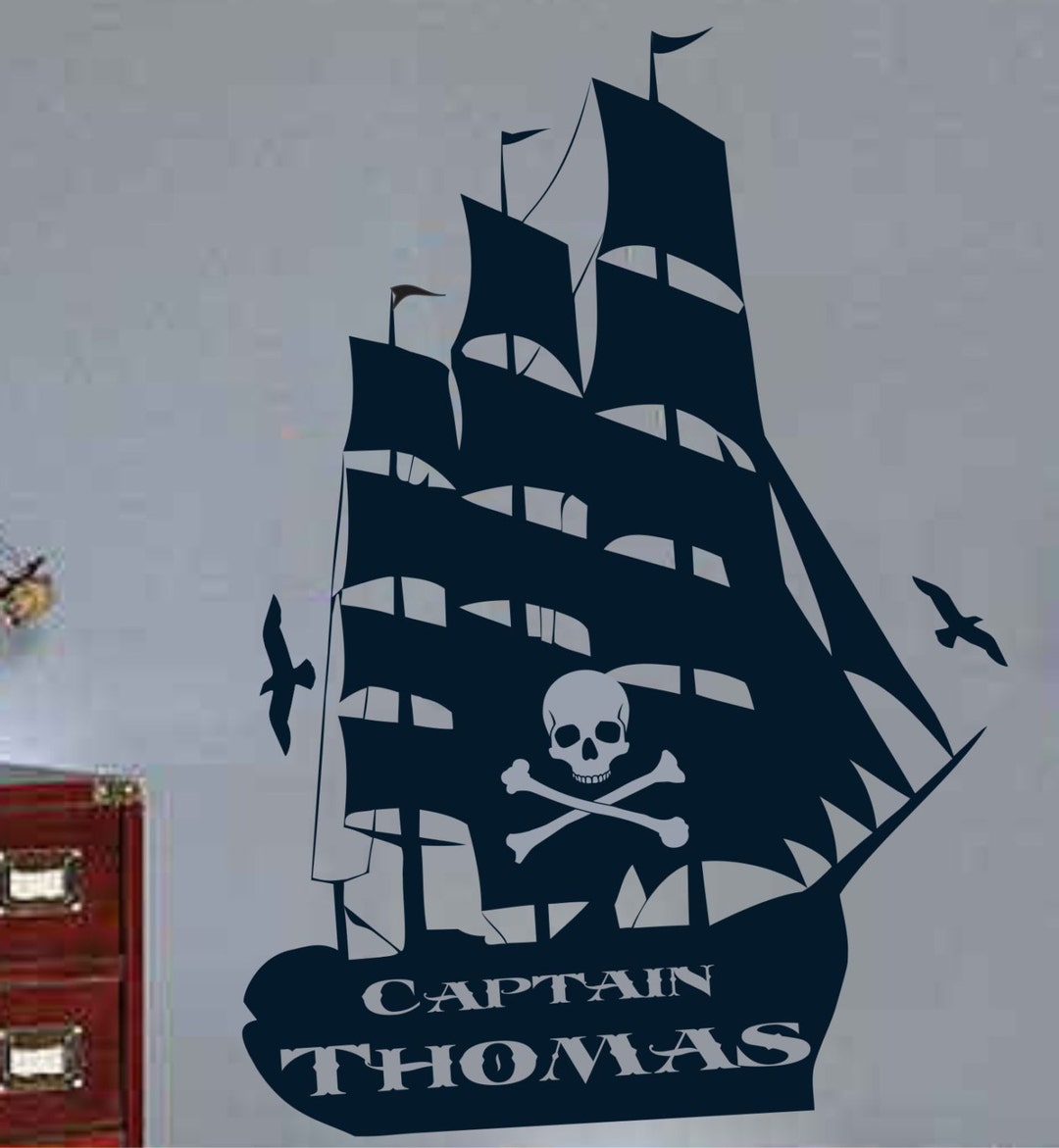 Pirate Ship Wall Decal Vinyl Sticker Decals Art Decor Design Wall Decal ...