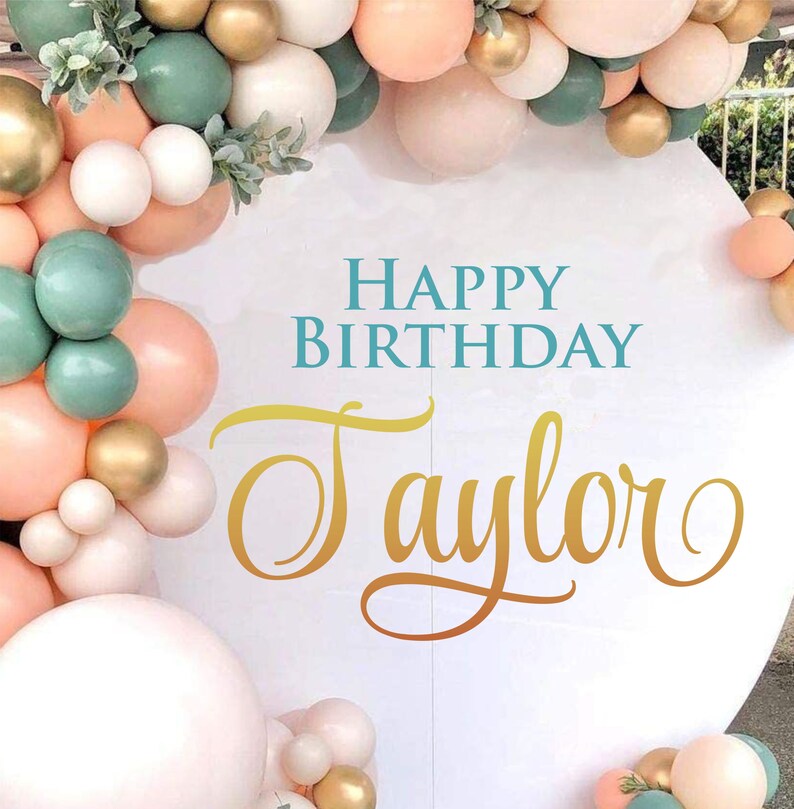 Happy Birthday Decal Happy Birthday Party Backdrop Happy - Etsy